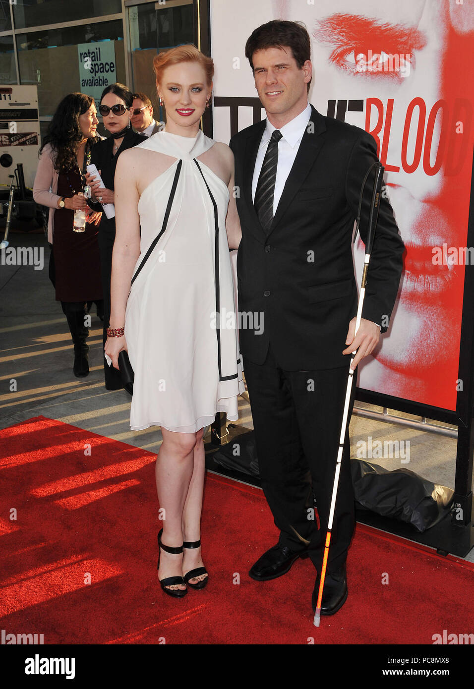 Deborah Ann Woll and EJ Scott at the True Blood Premiere at the ...