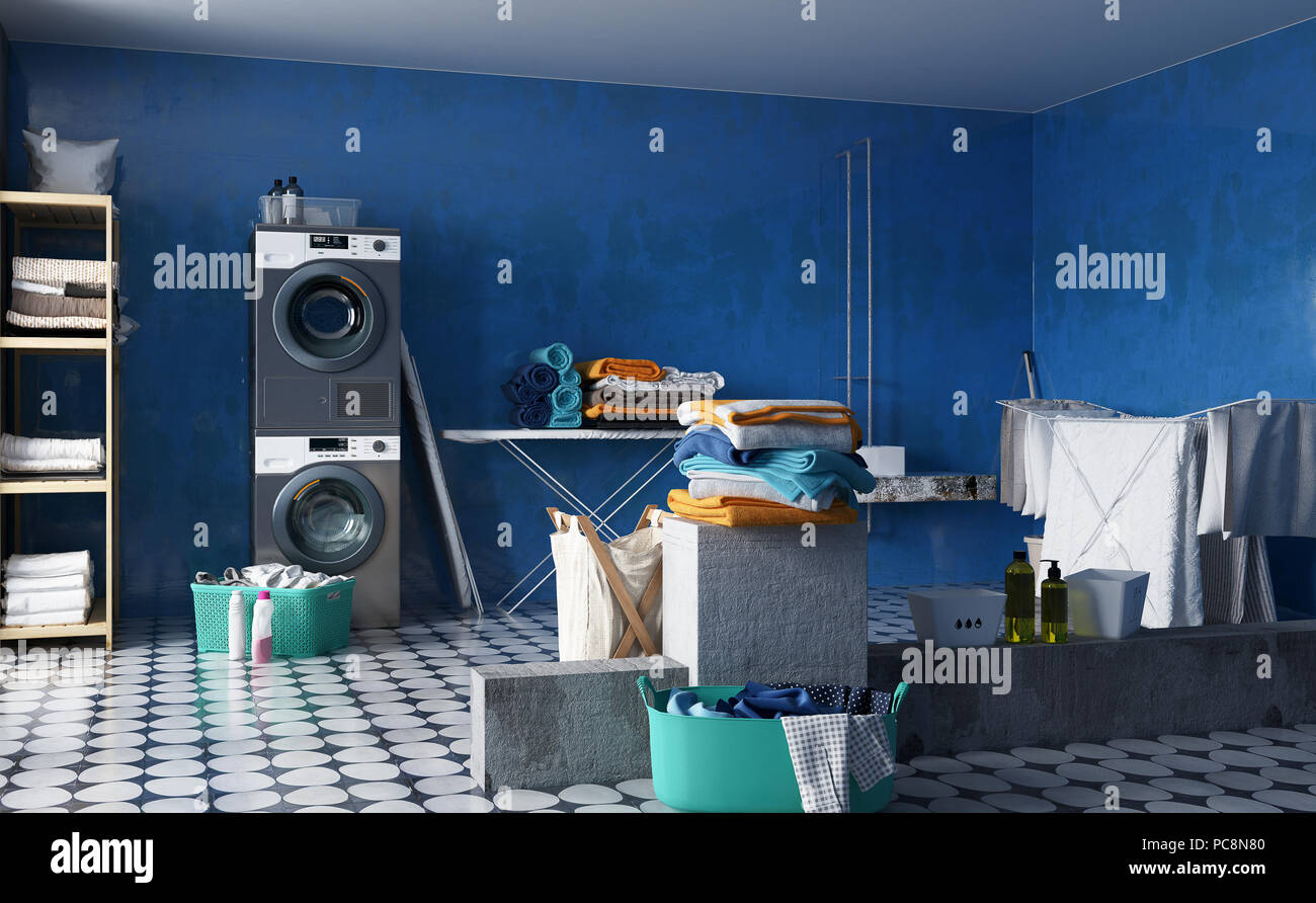 Retro laundry machine hi-res stock photography and images - Alamy