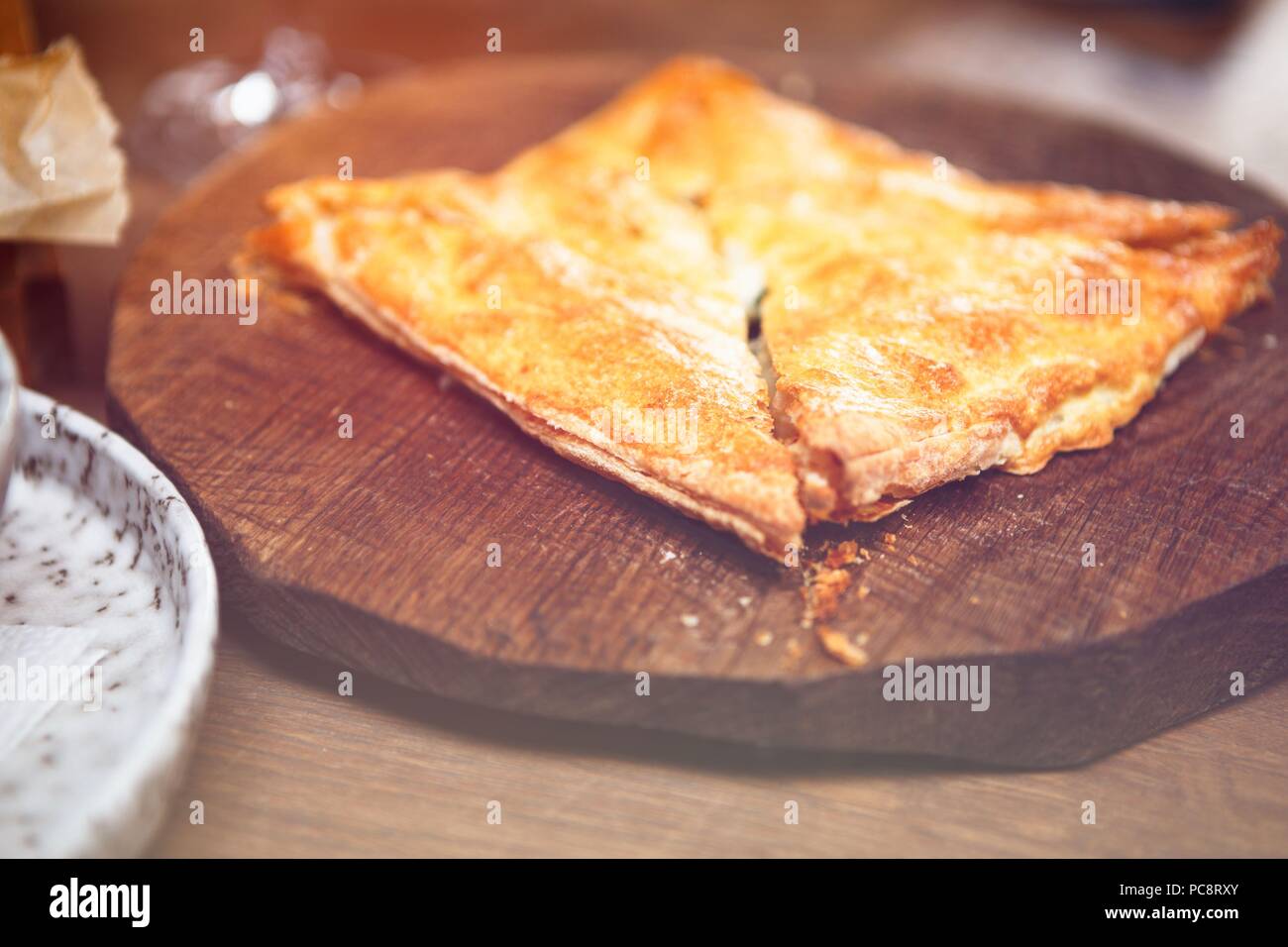 Traditional Georgian bakery products in restaurant on wooden dish Stock ...