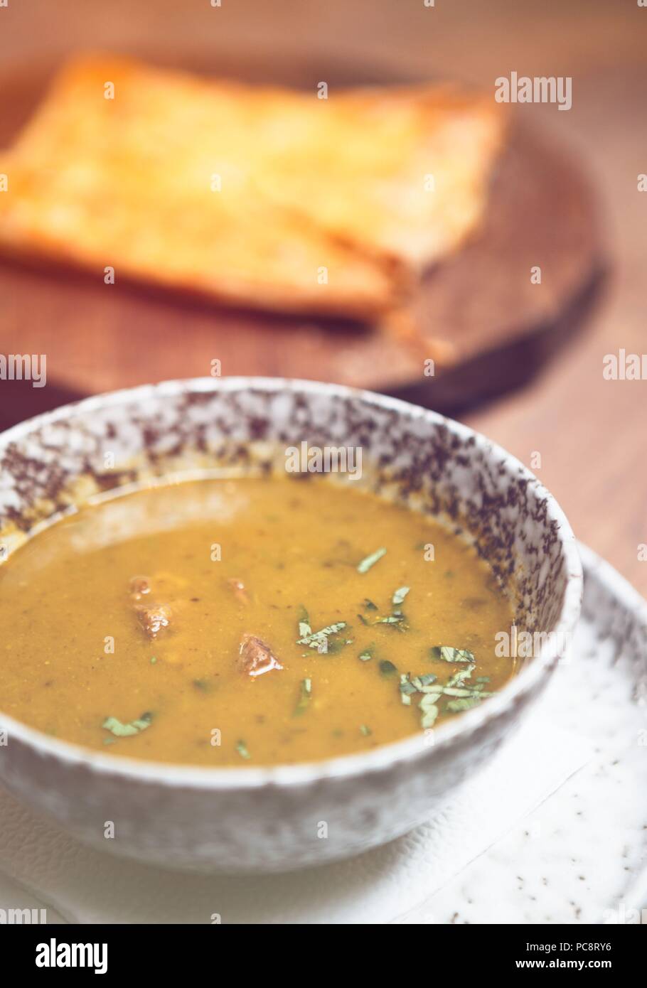 Traditional Georgian restaurant food. Gourmet Caucasian menu in cafe ...