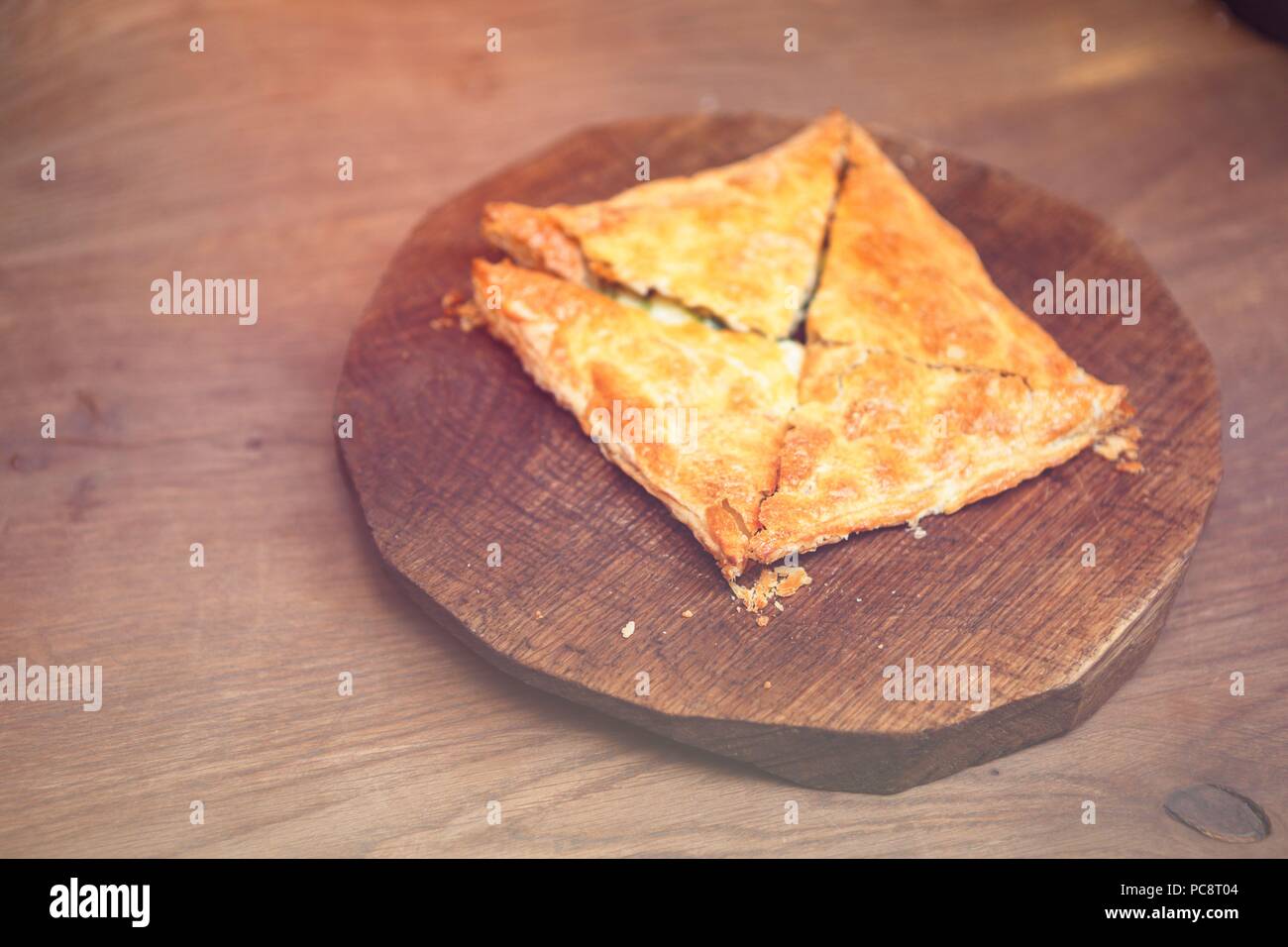 Traditional Georgian bakery products in restaurant on wooden dish Stock ...