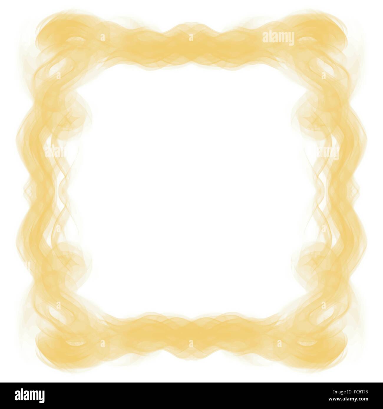 yellow watercolor frame border pattern, vector illustration Stock ...