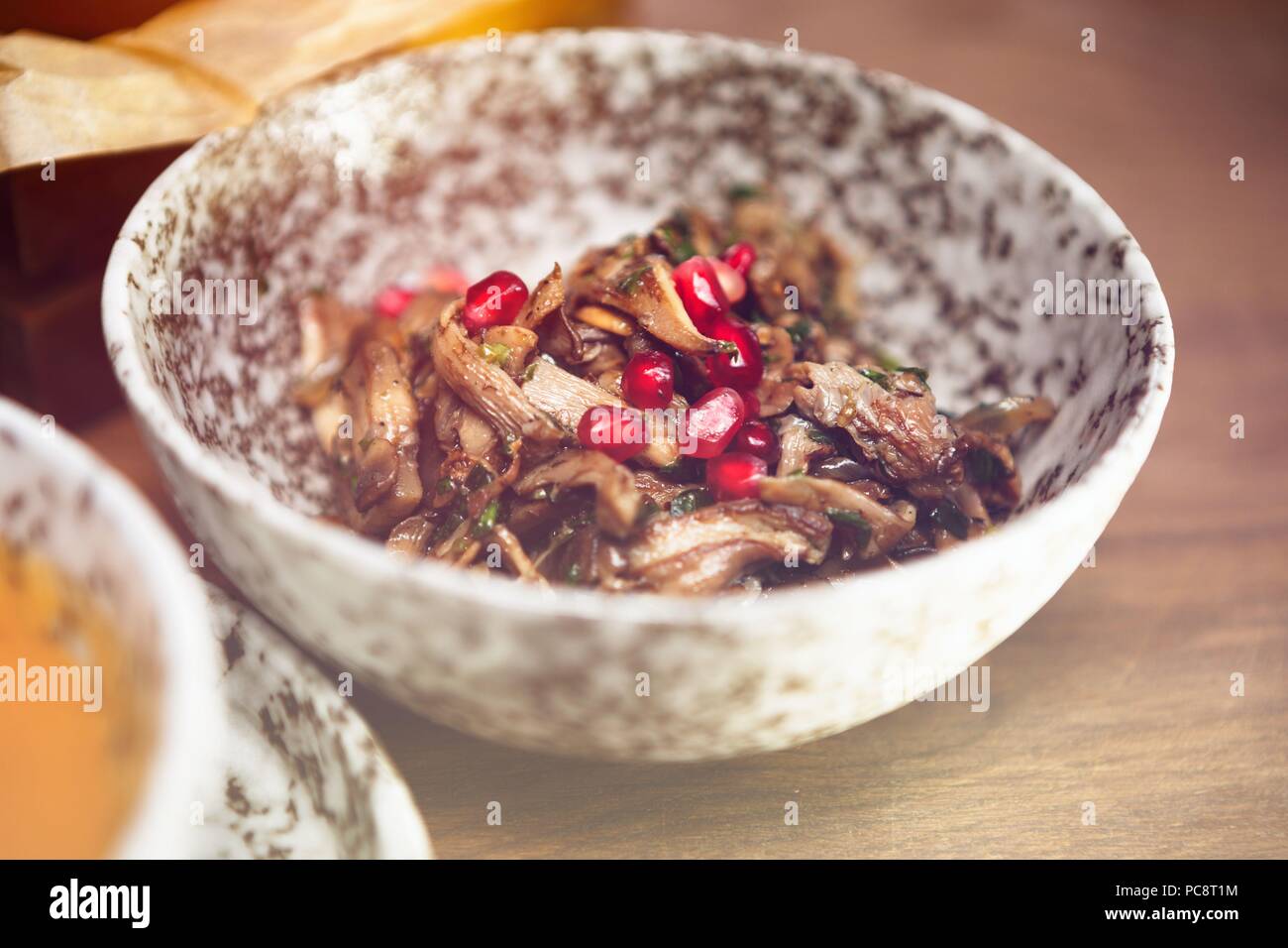 Traditional Georgian restaurant food. Gourmet Caucasian menu in cafe ...