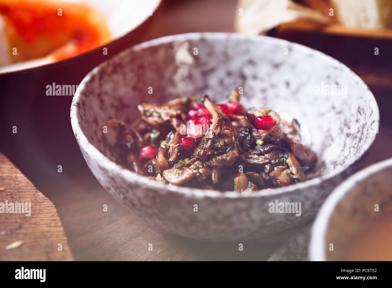 Traditional Georgian restaurant food. Gourmet Caucasian menu in cafe ...