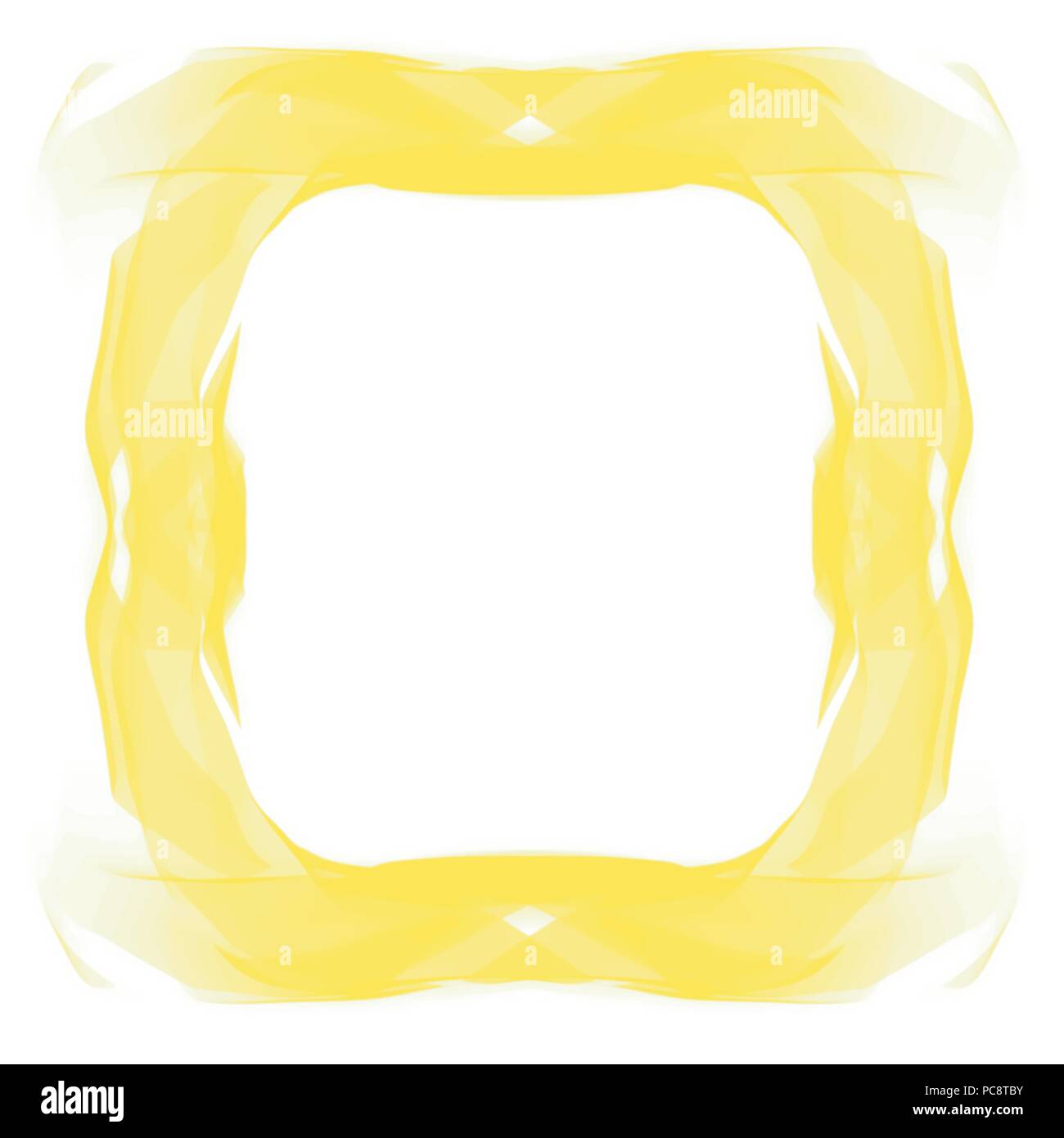 yellow watercolor frame border pattern, vector illustration Stock ...