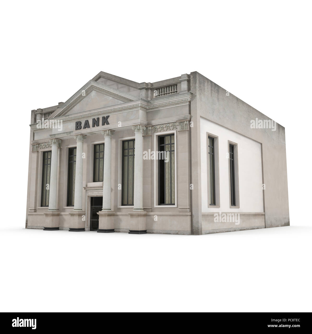 Bank building columns Cut Out Stock Images & Pictures - Alamy
