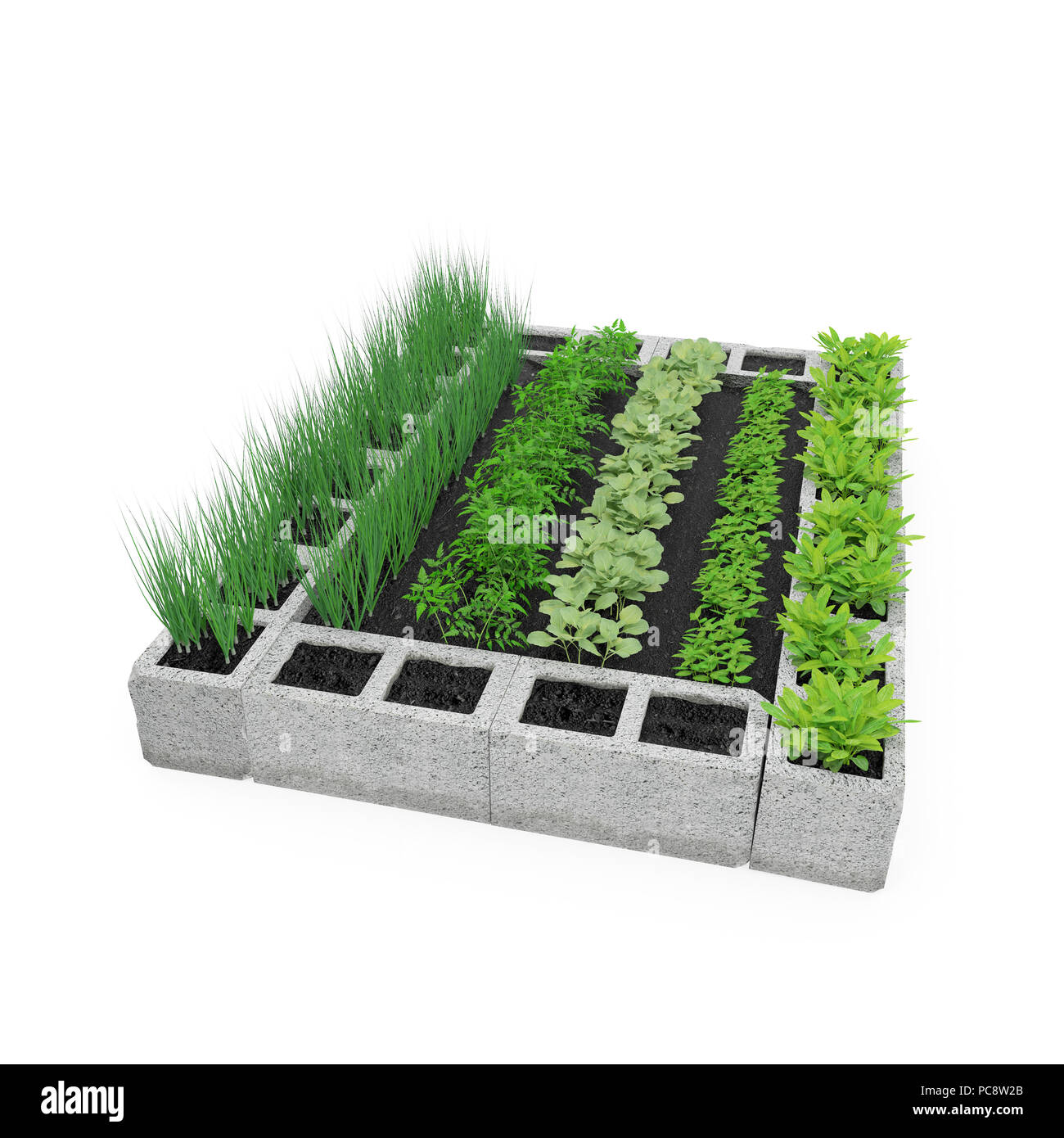 Cinder block garden hi-res stock photography and images - Alamy