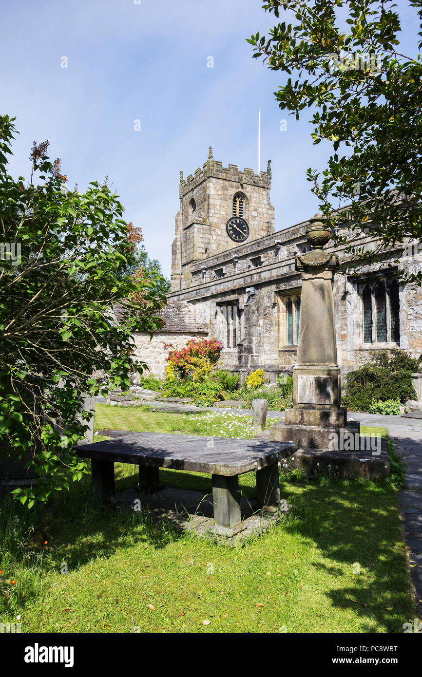 Parish Church of alkelda at Giggleswick, North Yorkshire, Uk Stock ...