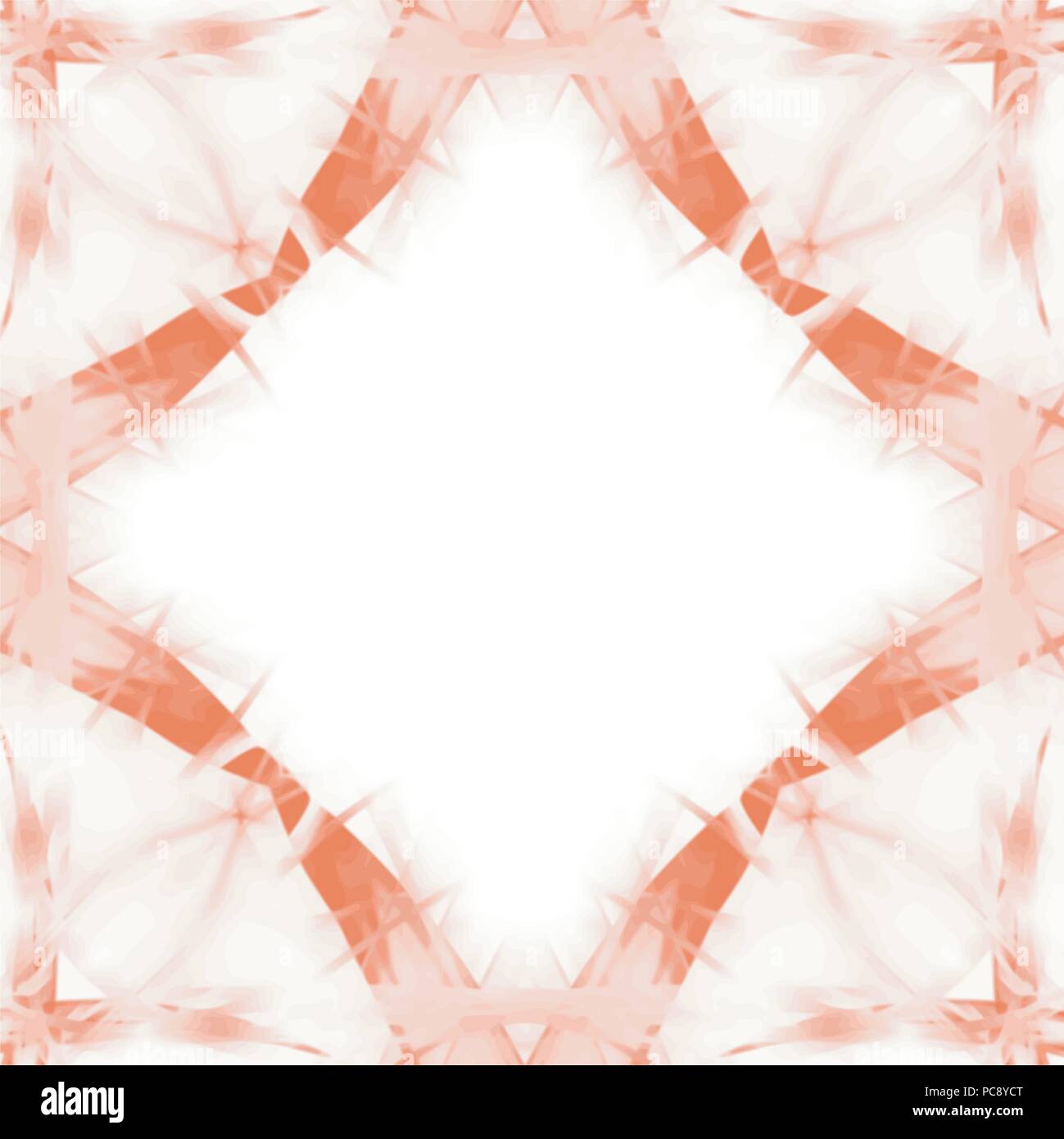 orange watercolor frame border pattern, vector illustration Stock ...