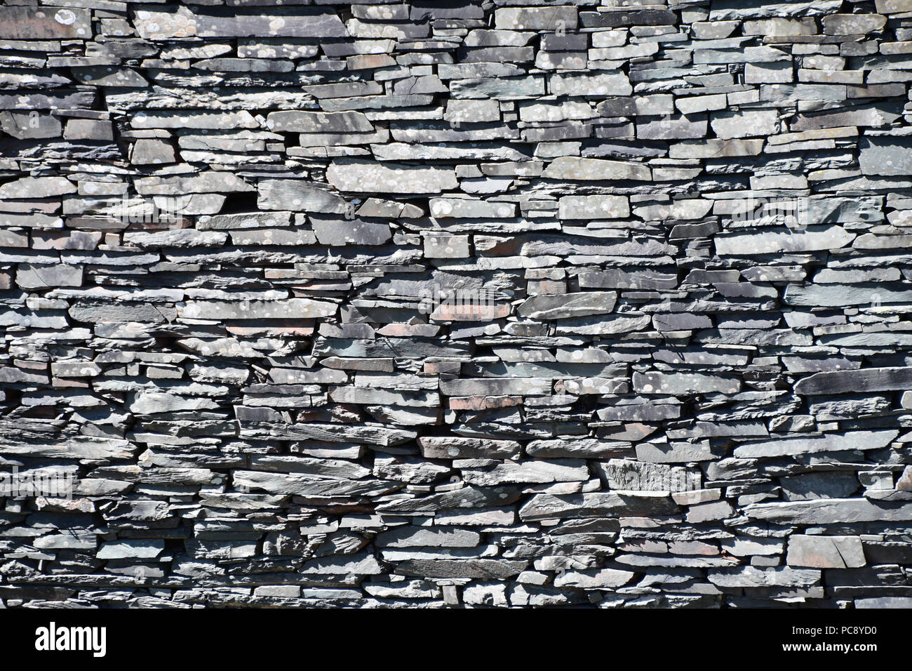 Shale wall near Lake District, England Stock Photo - Alamy