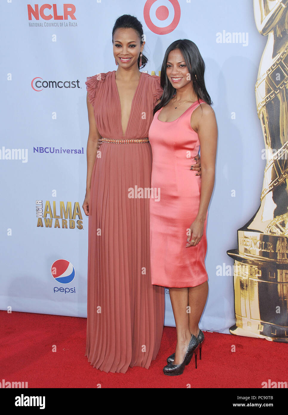 Zoe Saldana 1 at the 2012 NCLR ALMA Awards at the Pasadena Auditorium ...