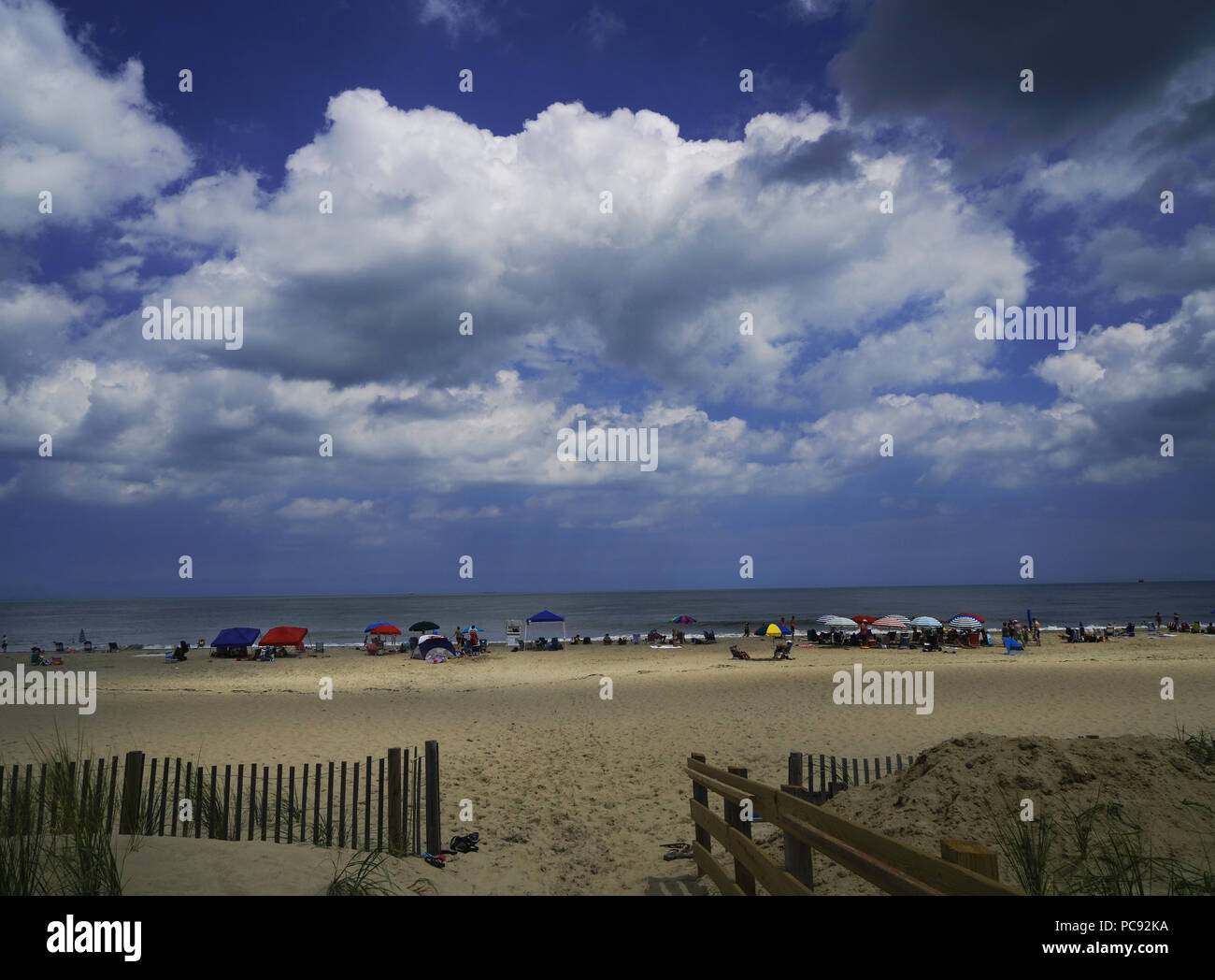 Bethany, DE. A beach scene in Bethany Delaware. Photo by Dennis Brack ...