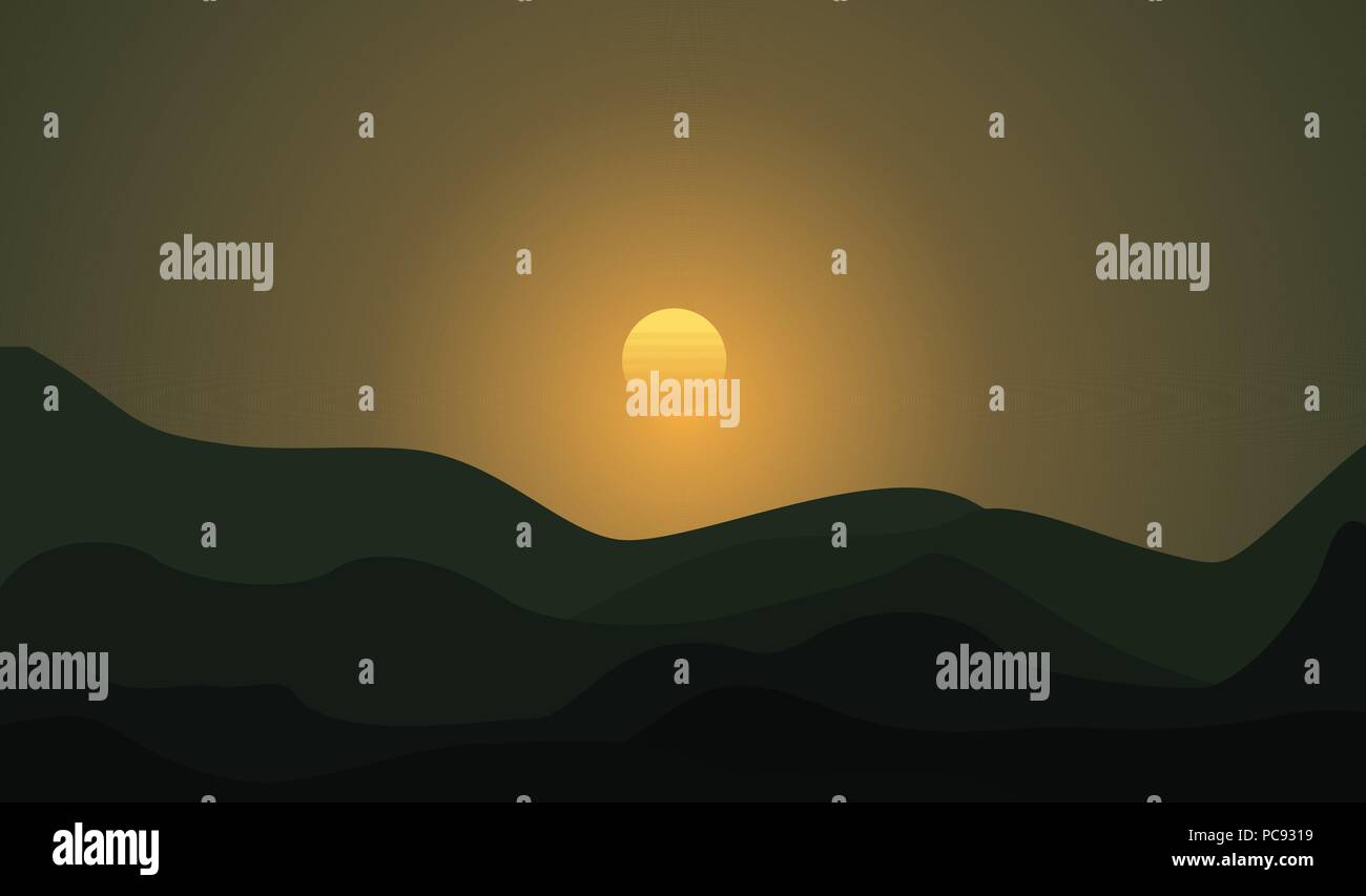 Full moon scenery Stock Vector Images - Alamy