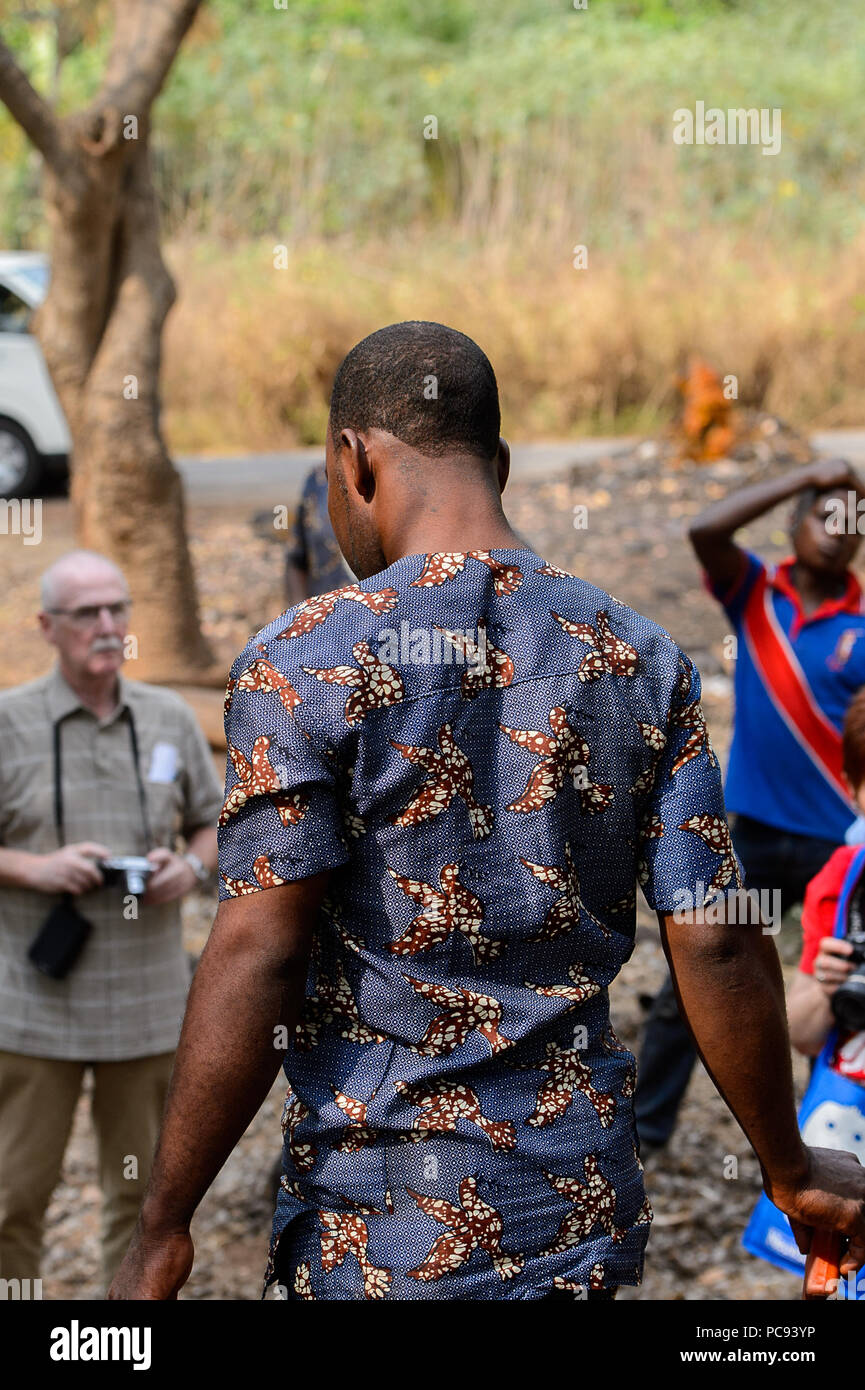 DANKOLI, BENIN - JAN 12, 2017: Unidentified Beninese man in the village ...