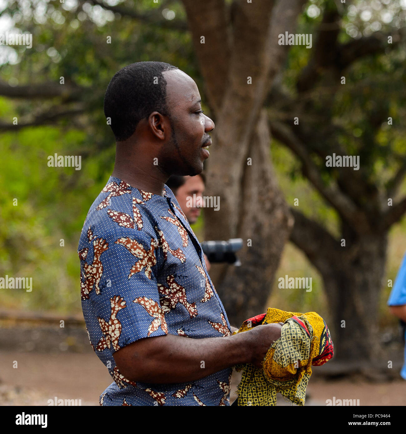 DANKOLI, BENIN - JAN 12, 2017: Unidentified Beninese man tells voodoo ...