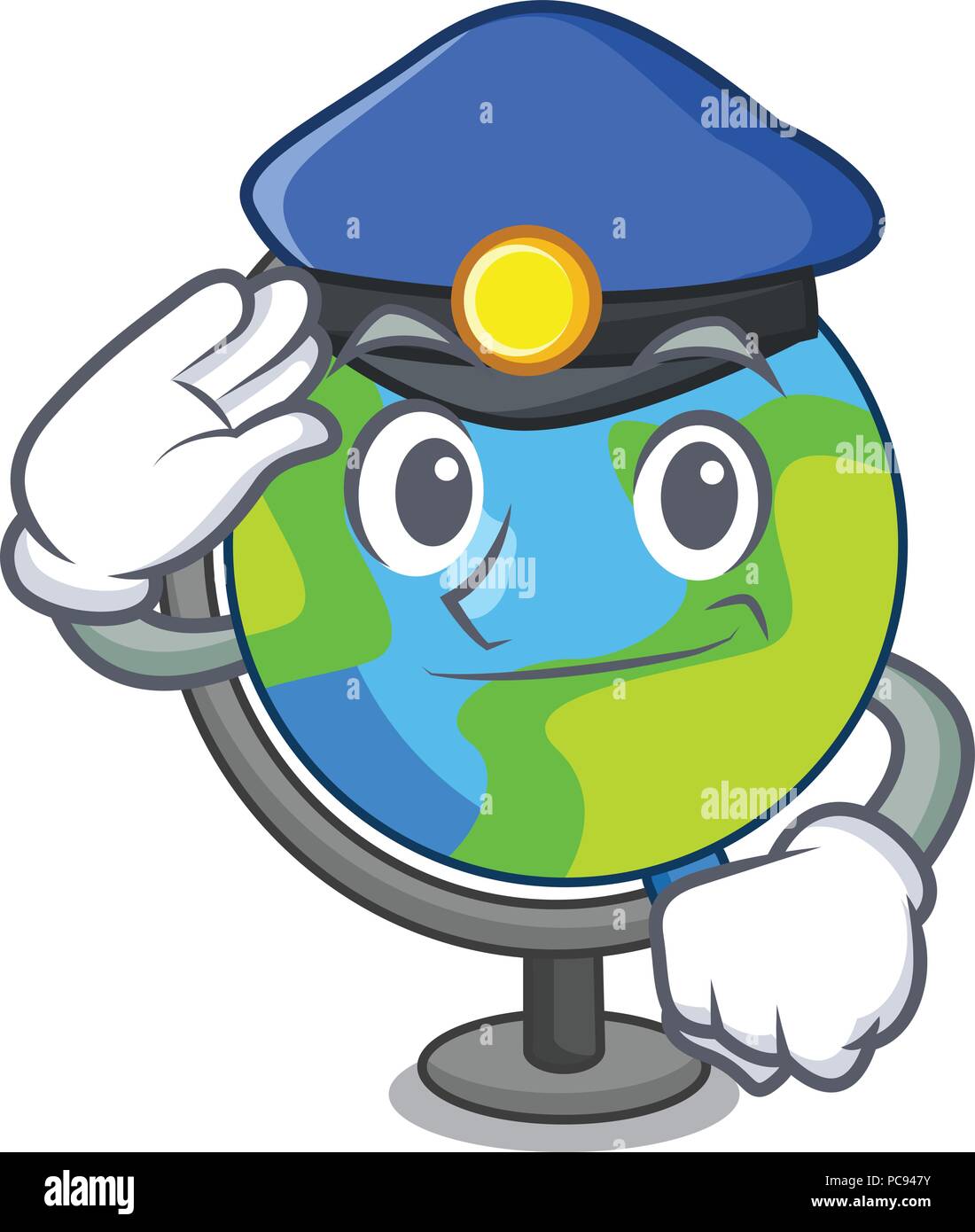 Police globe character cartoon style Stock Vector Image & Art - Alamy