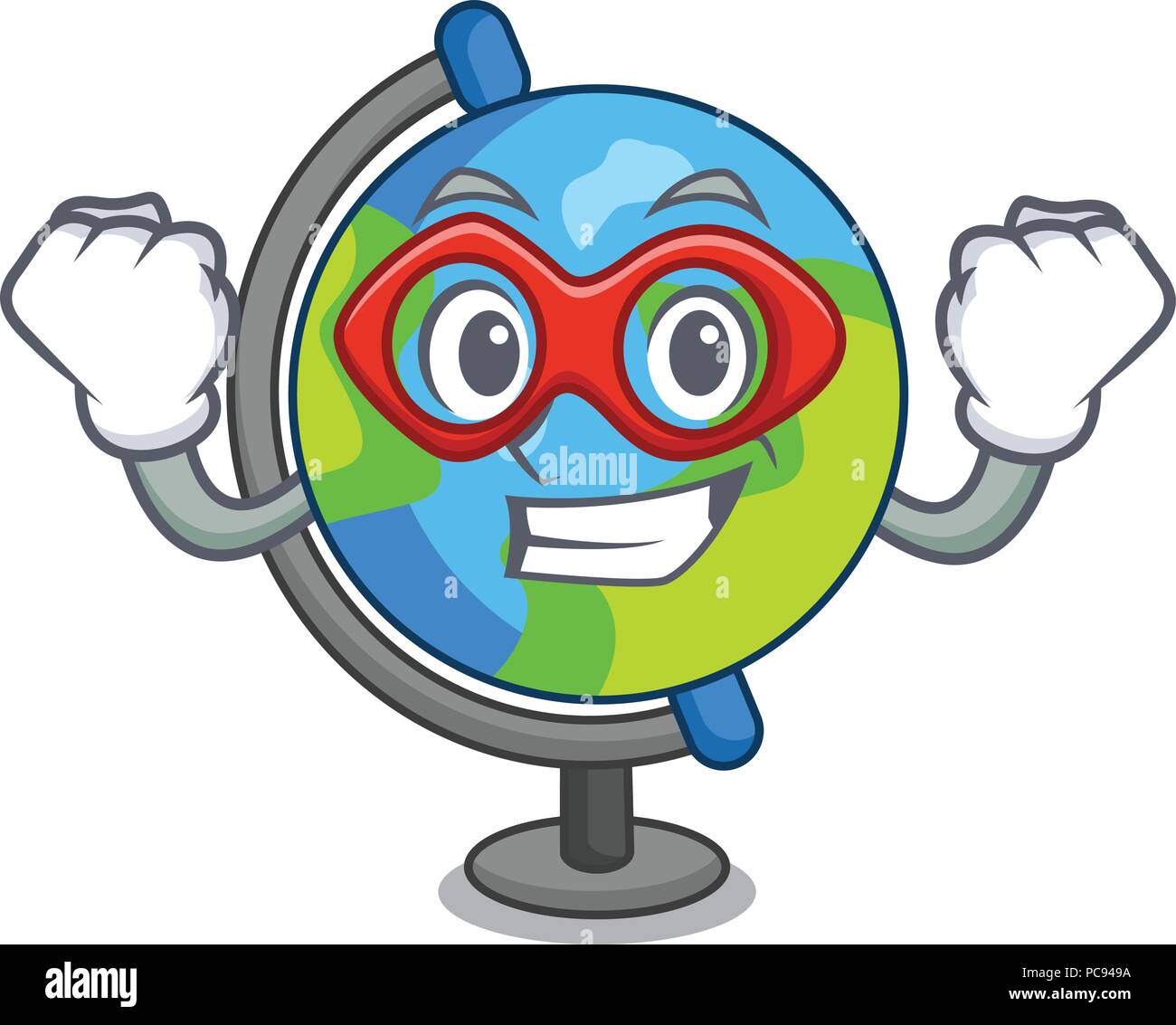 Super hero globe character cartoon style Stock Vector Image & Art - Alamy