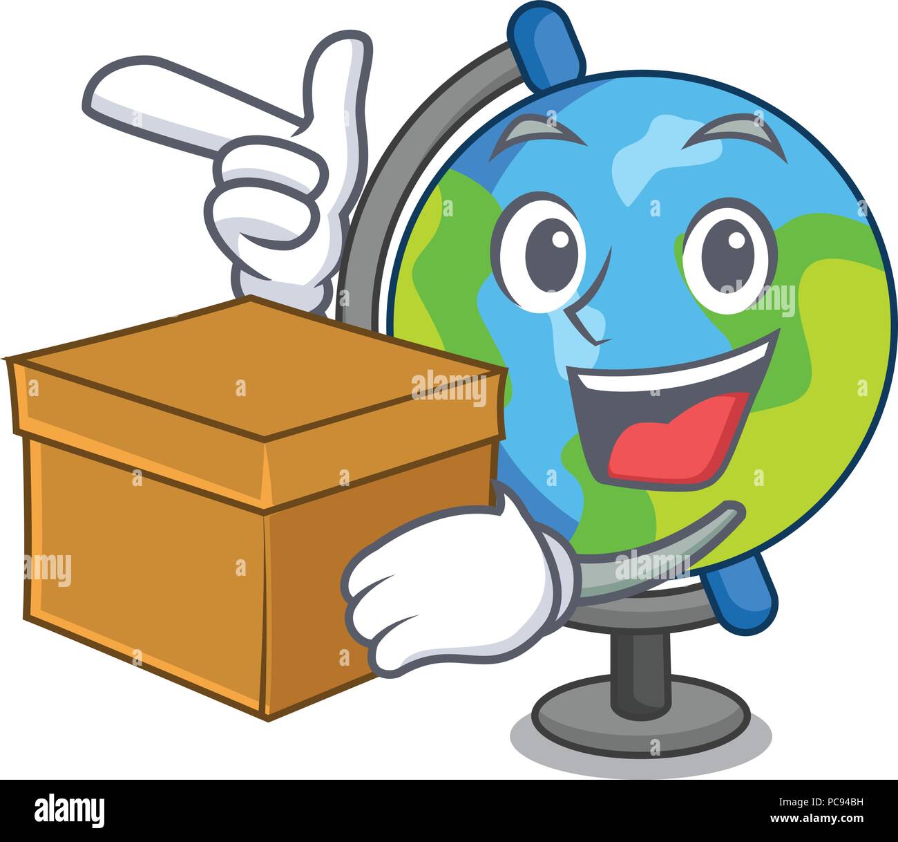 With box globe character cartoon style Stock Vector Image & Art - Alamy