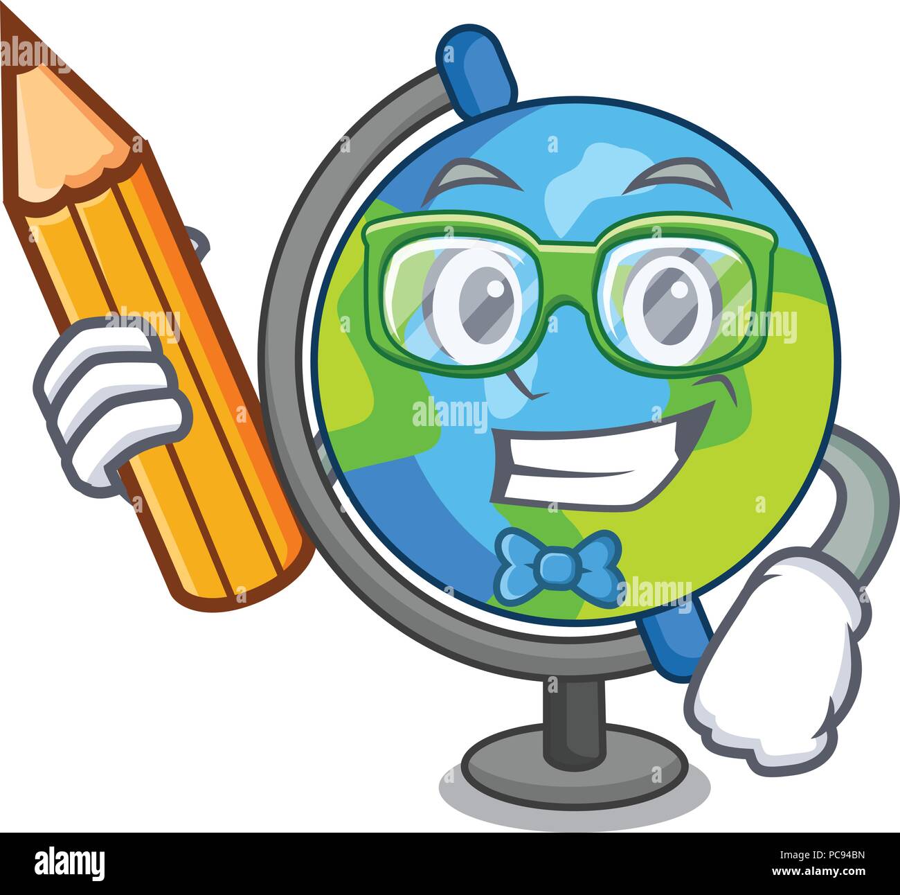 Student globe character cartoon style Stock Vector Image & Art - Alamy