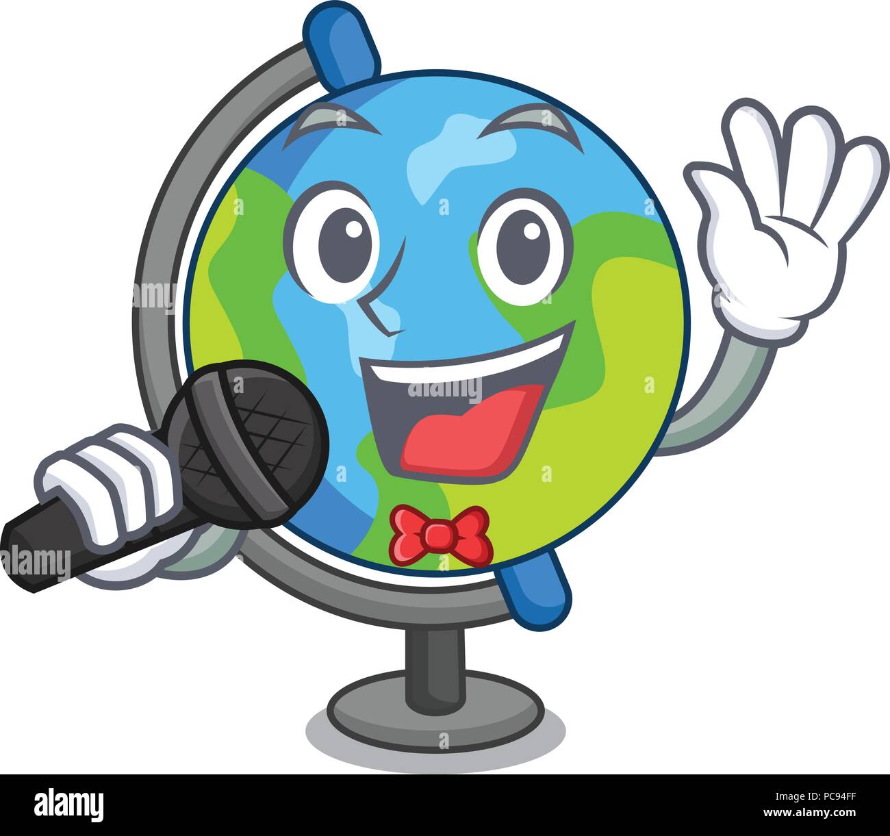 Singing globe mascot cartoon style Stock Vector Image & Art - Alamy