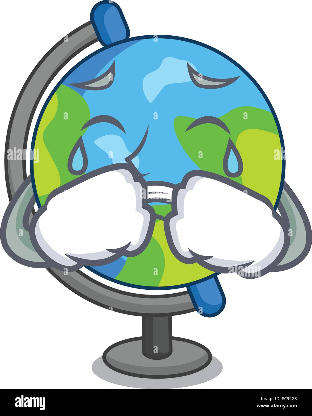Crying globe mascot cartoon style Stock Vector Image & Art - Alamy