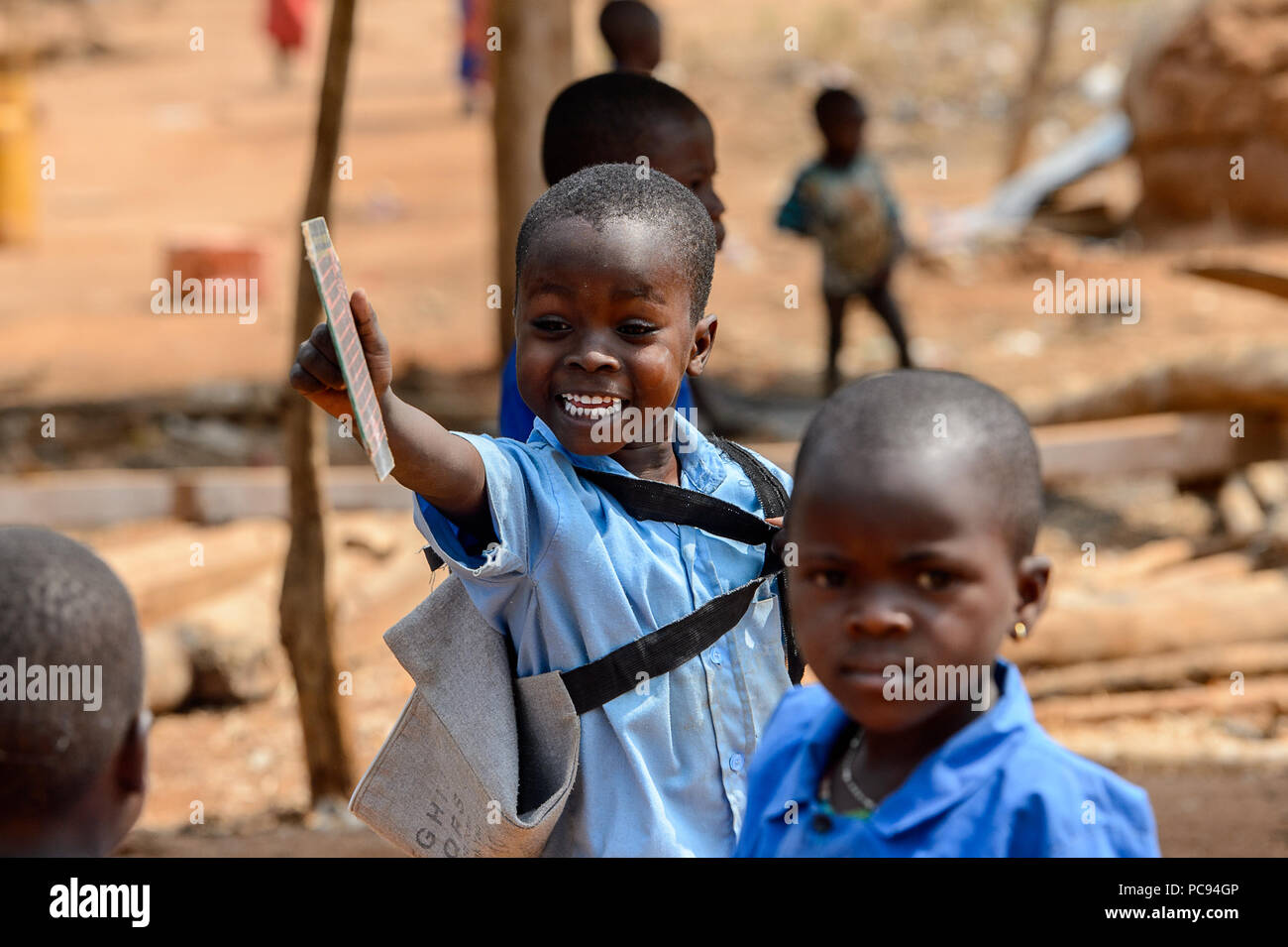 PIRA, BENIN - JAN 12, 2017: Unidentified Beninese girl in school ...