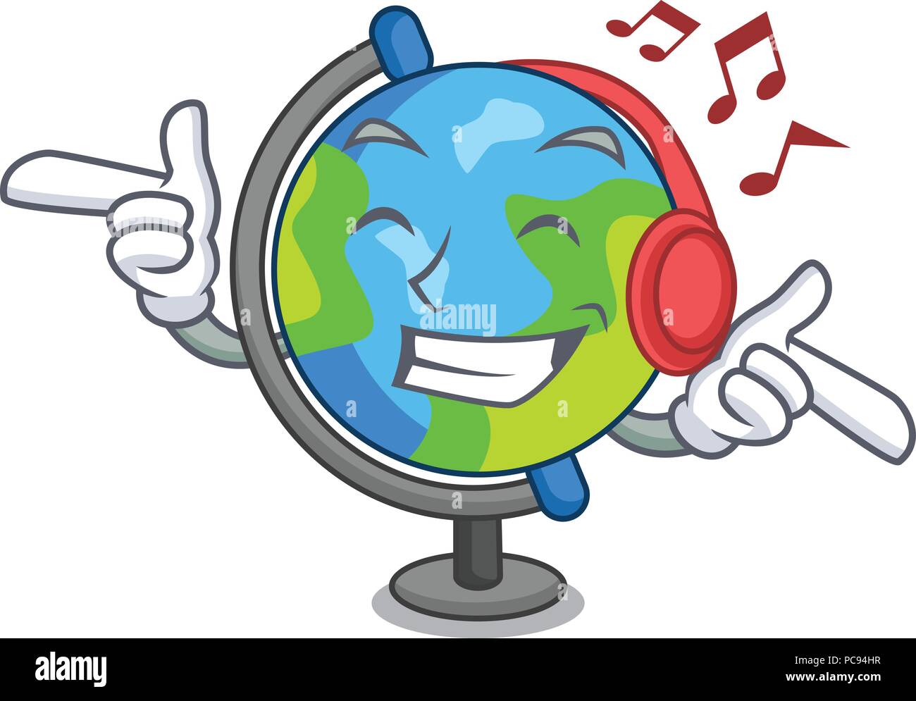 Earth and music note continent hi-res stock photography and images - Alamy