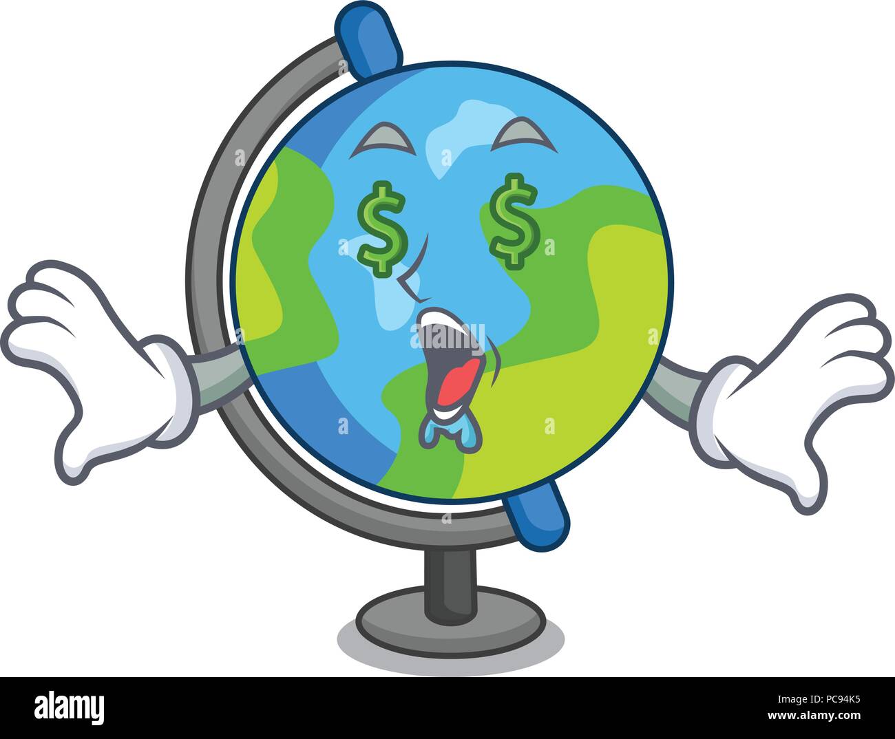Money eye globe mascot cartoon style Stock Vector Image & Art - Alamy