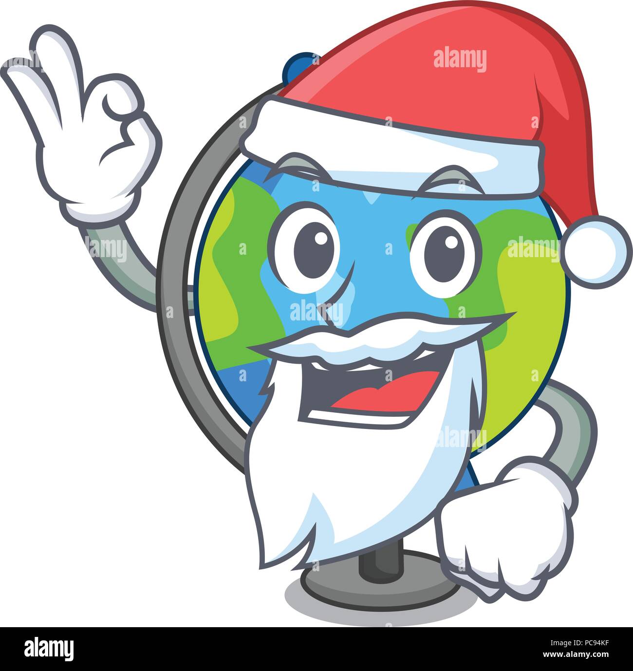 Santa globe mascot cartoon style Stock Vector Image & Art - Alamy
