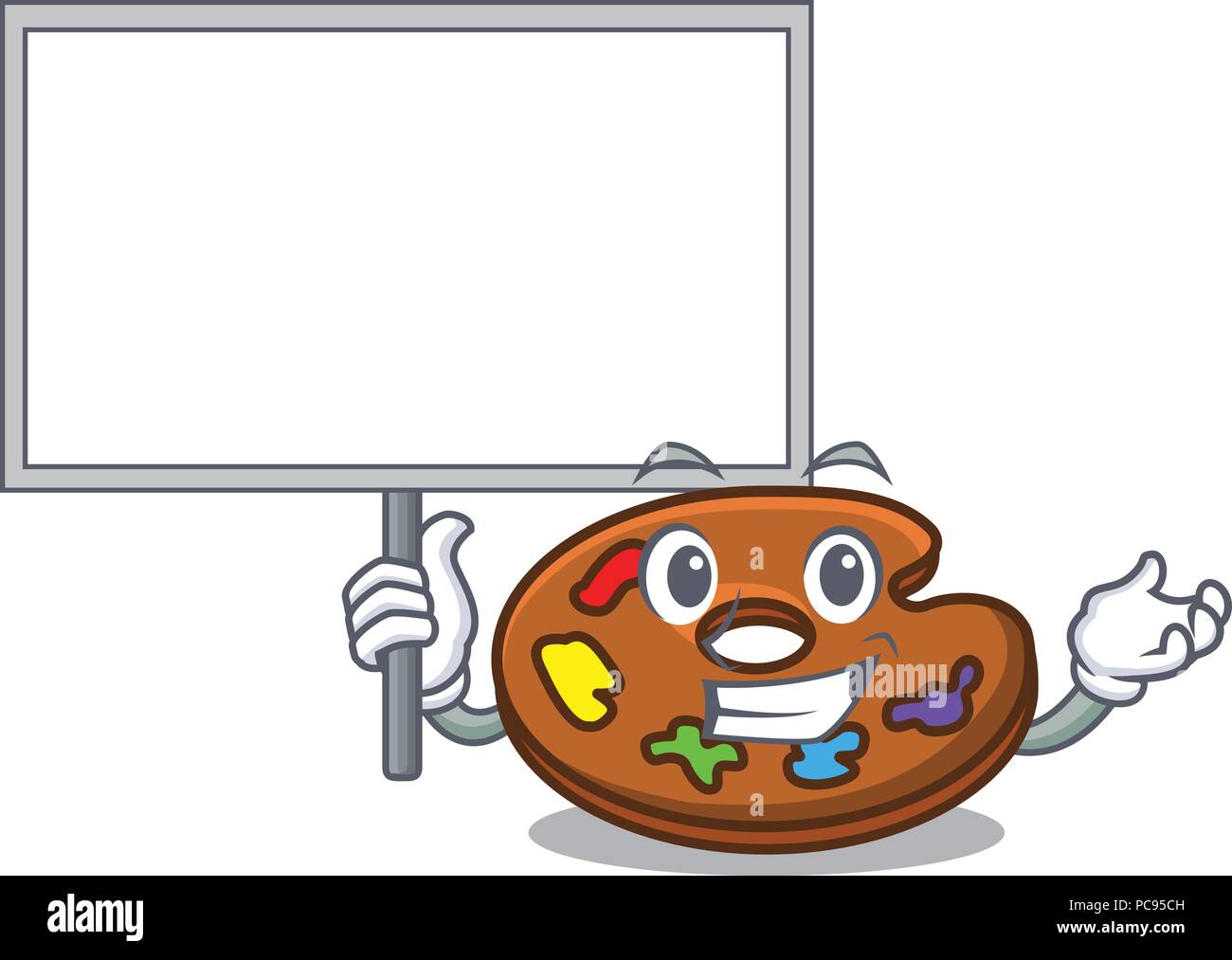 Bring board palette character cartoon style Stock Vector Image & Art ...