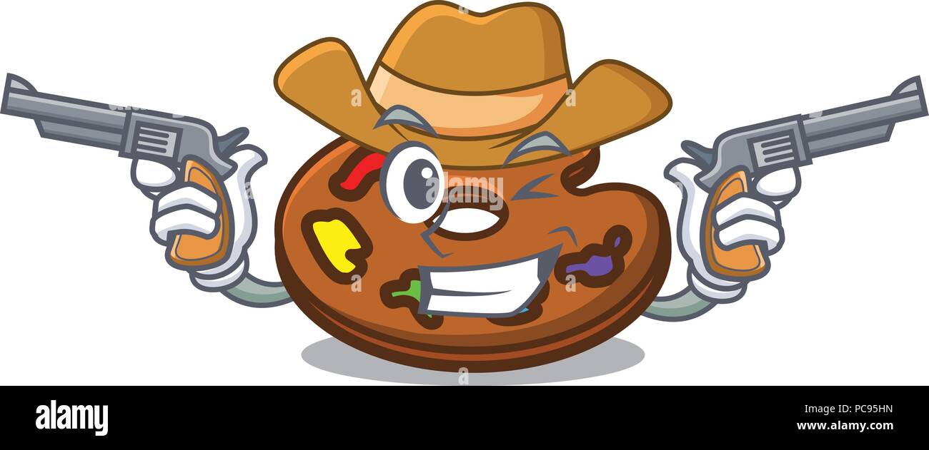Cowboy palette character cartoon style Stock Vector Image & Art - Alamy