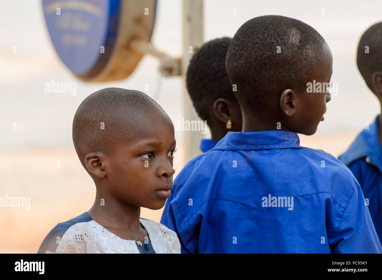 PIRA, BENIN - JAN 12, 2017: Unidentified Beninese children in school ...