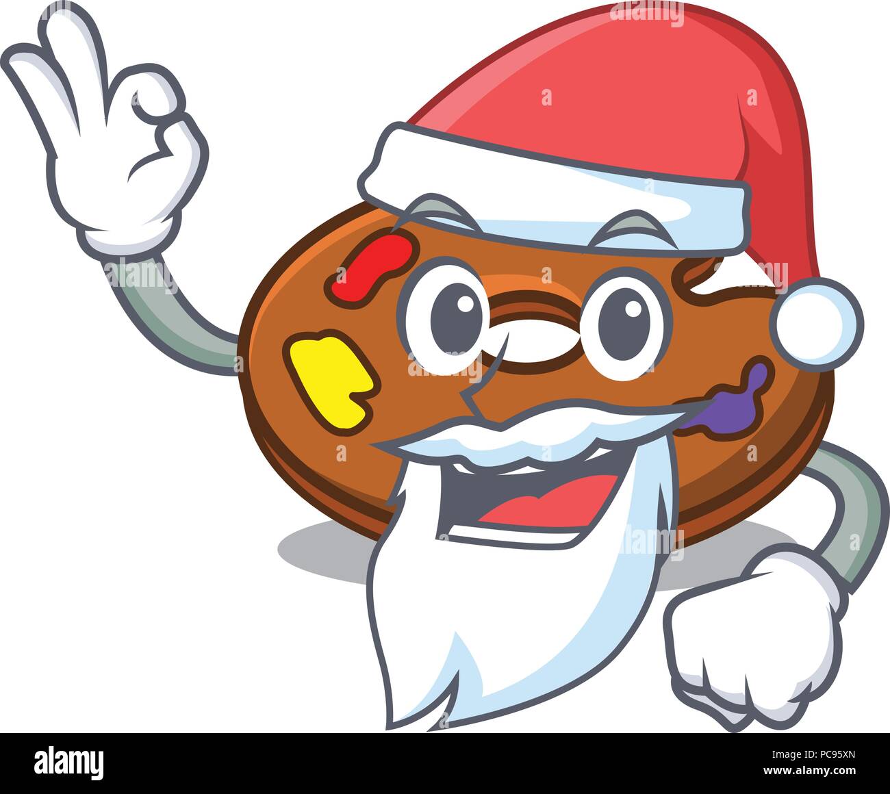 Santa palette mascot cartoon style Stock Vector Image & Art - Alamy