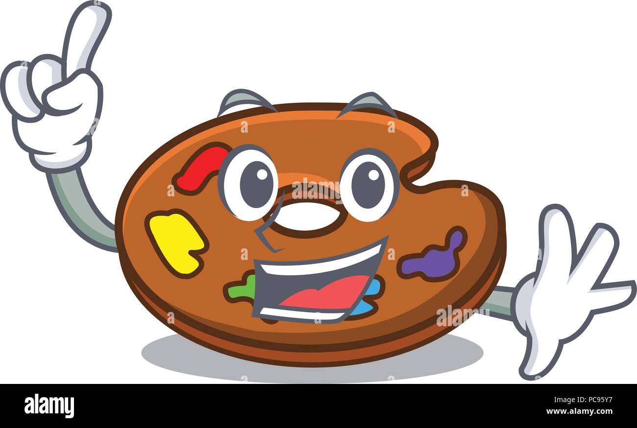 Finger palette mascot cartoon style Stock Vector Image & Art - Alamy