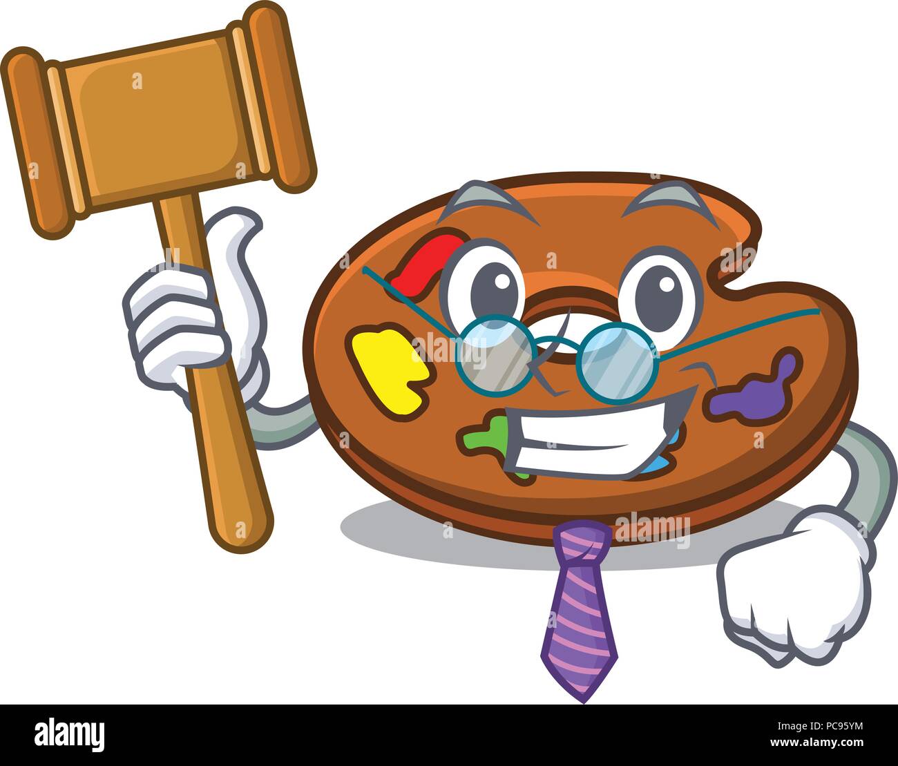 Judge palette mascot cartoon style Stock Vector Image & Art - Alamy