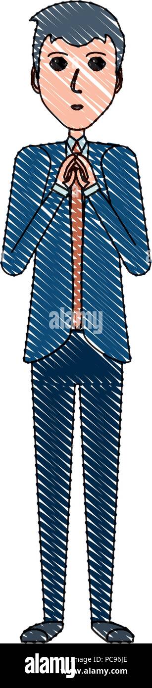 cartoon businessman icon over white background, vector illustration ...