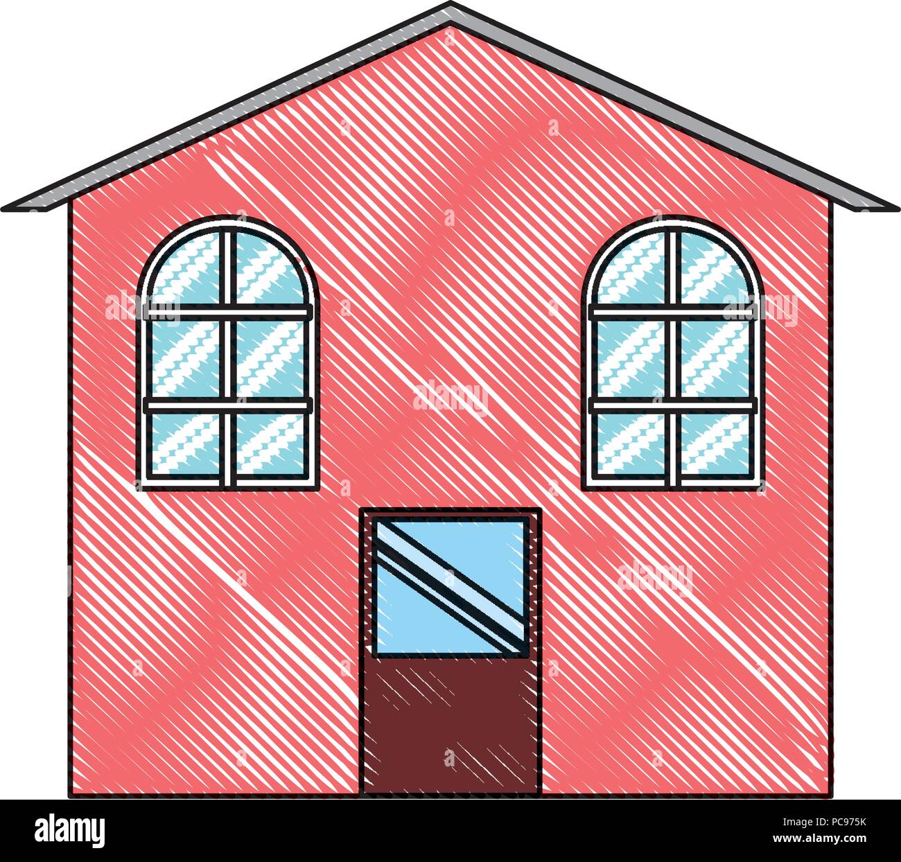 traditional house icon over white background, colorful design. vector ...