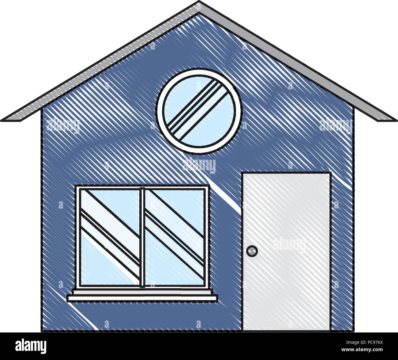 traditional house icon over white background, colorful design. vector ...