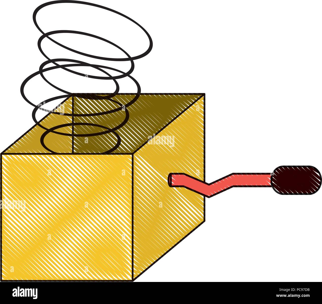 Joke box over white background, vector illustration Stock Vector Image ...