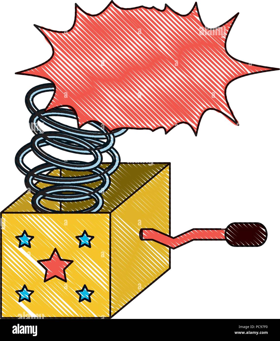 Joke box over white background, colorful design. vector illustration ...