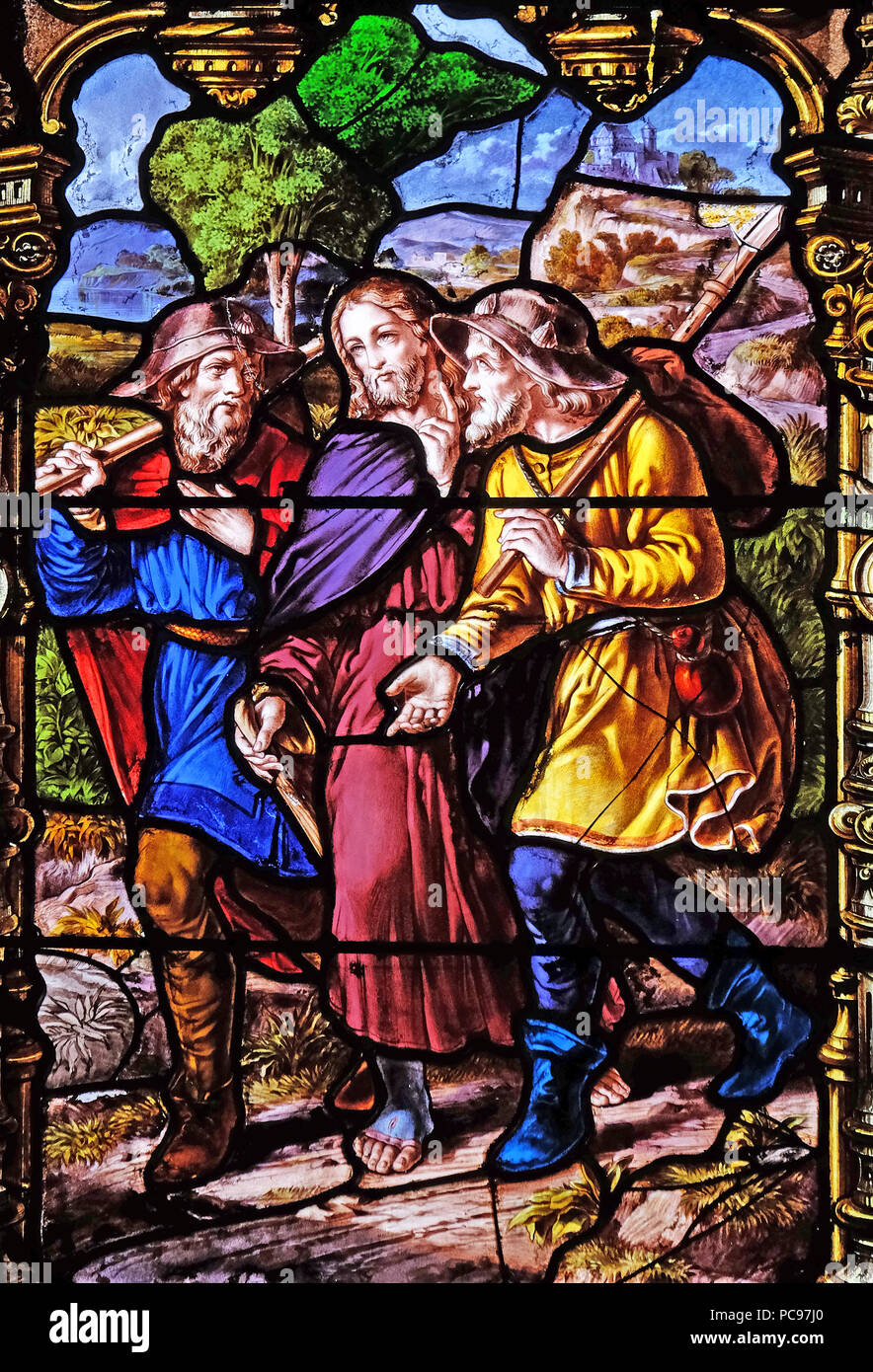 With two disciples hi-res stock photography and images - Alamy