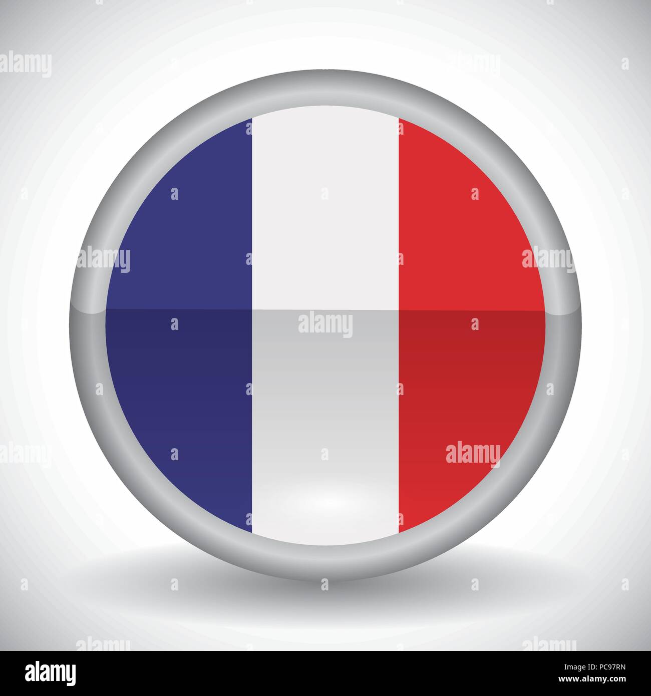 button with france flag design over white background, colorful design ...