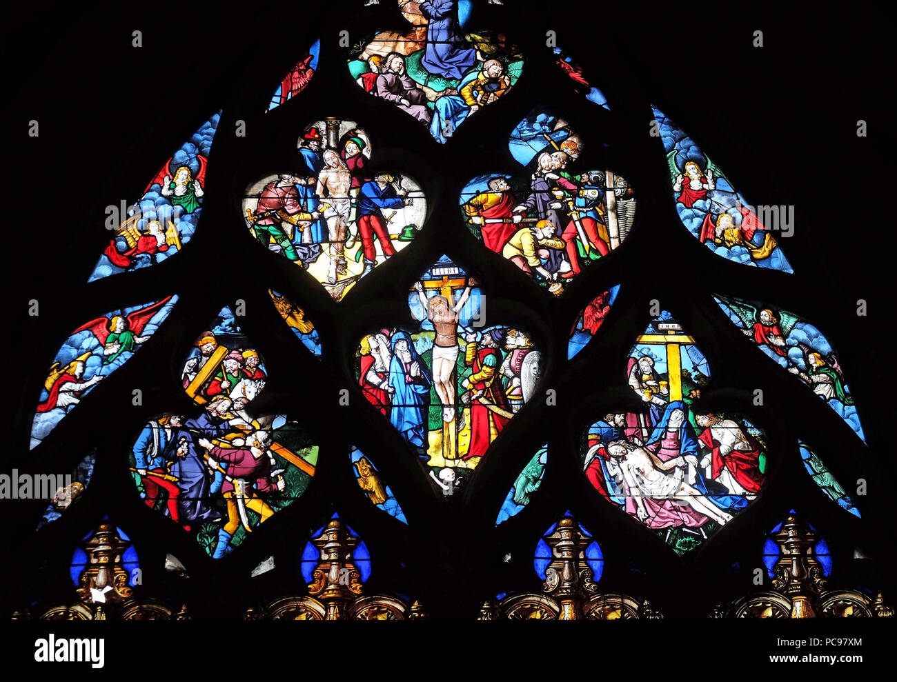 Passion of christ stained glass hi-res stock photography and images - Alamy