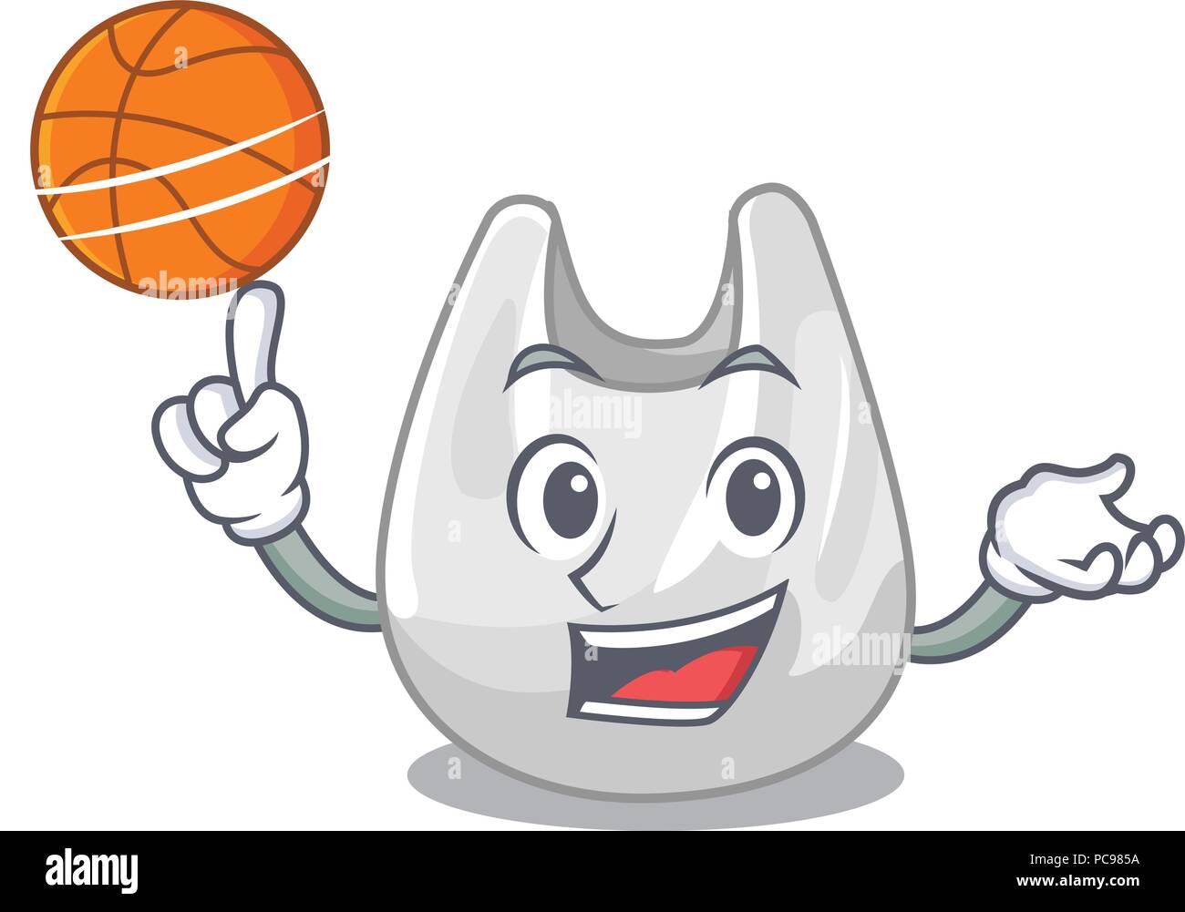 With basketball plastic bag character cartoon Stock Vector Image & Art ...