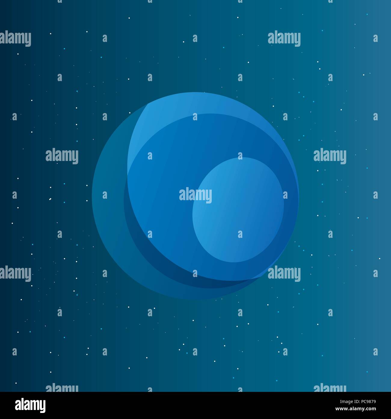 neptune planet over space background, colorful design. vector ...