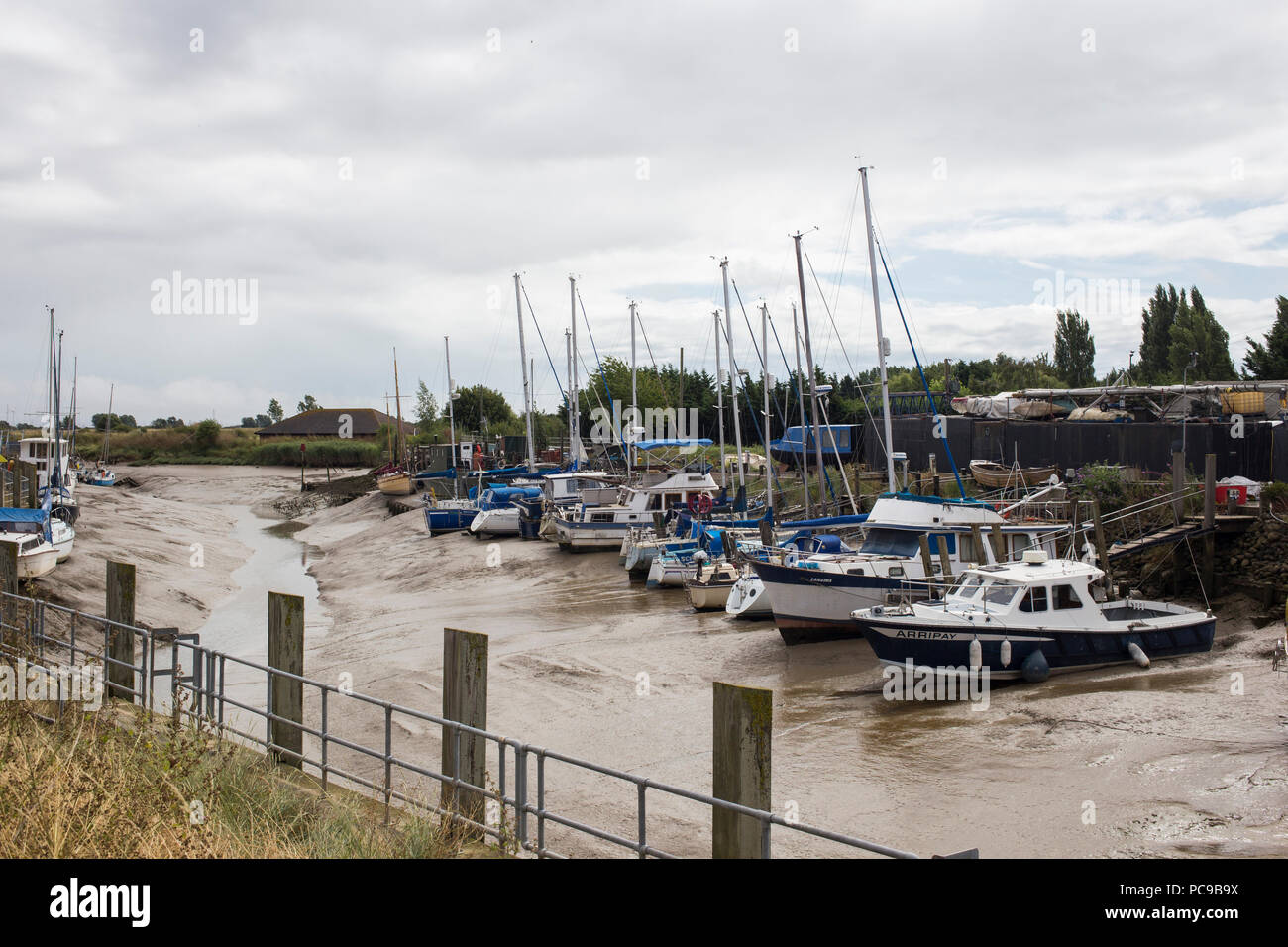 Boats moored on the River Brede, Rye, East Sussex Stock Photo - Alamy