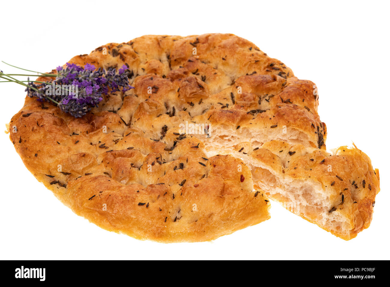 Lavender bread - white background Stock Photo - Alamy