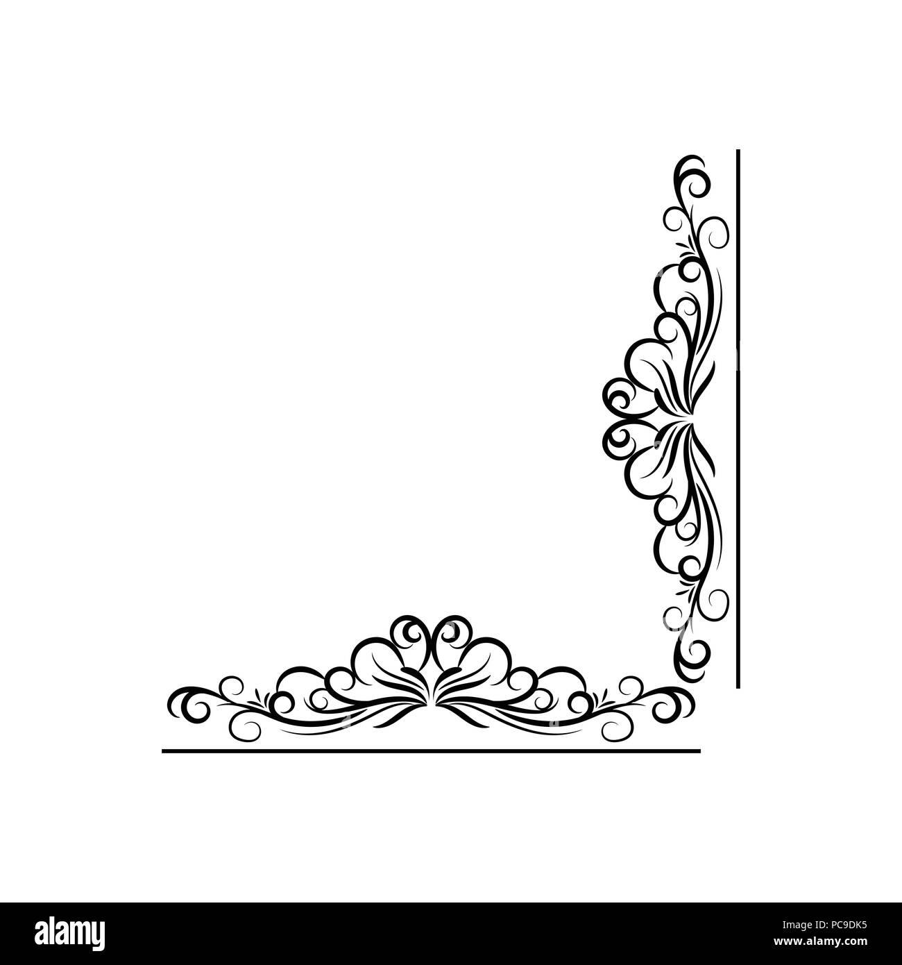 Vintage vector swirl frame Stock Vector Image & Art - Alamy