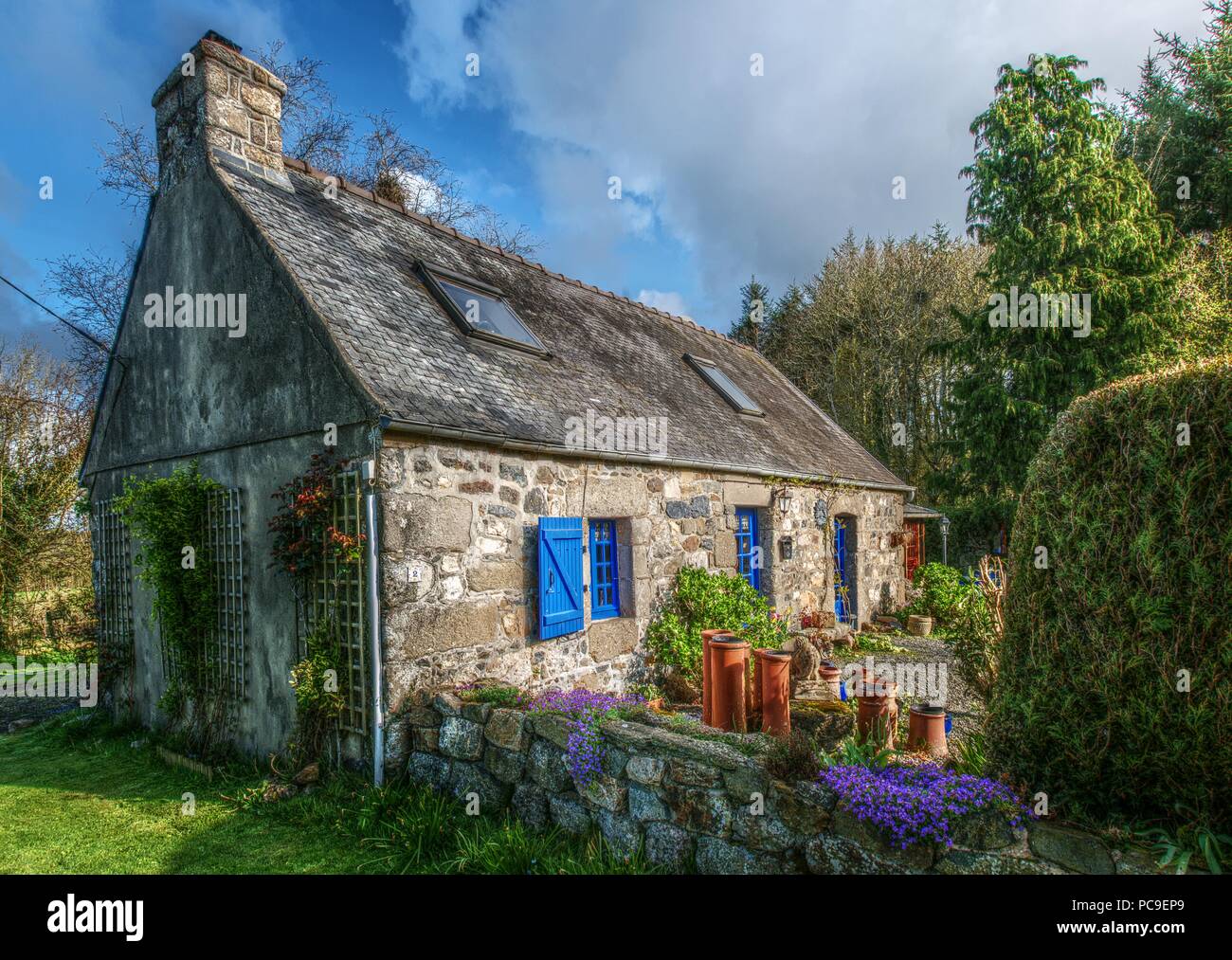 Renovated Breton Gîte at La Chapelle-Neuve, near Callac, France Stock ...