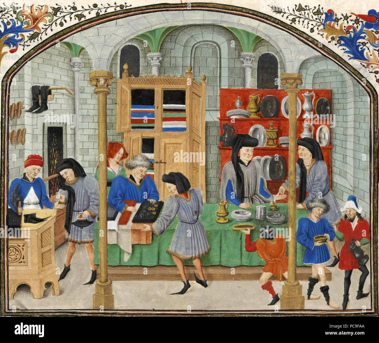 Medieval market trade scene hi-res stock photography and images - Alamy